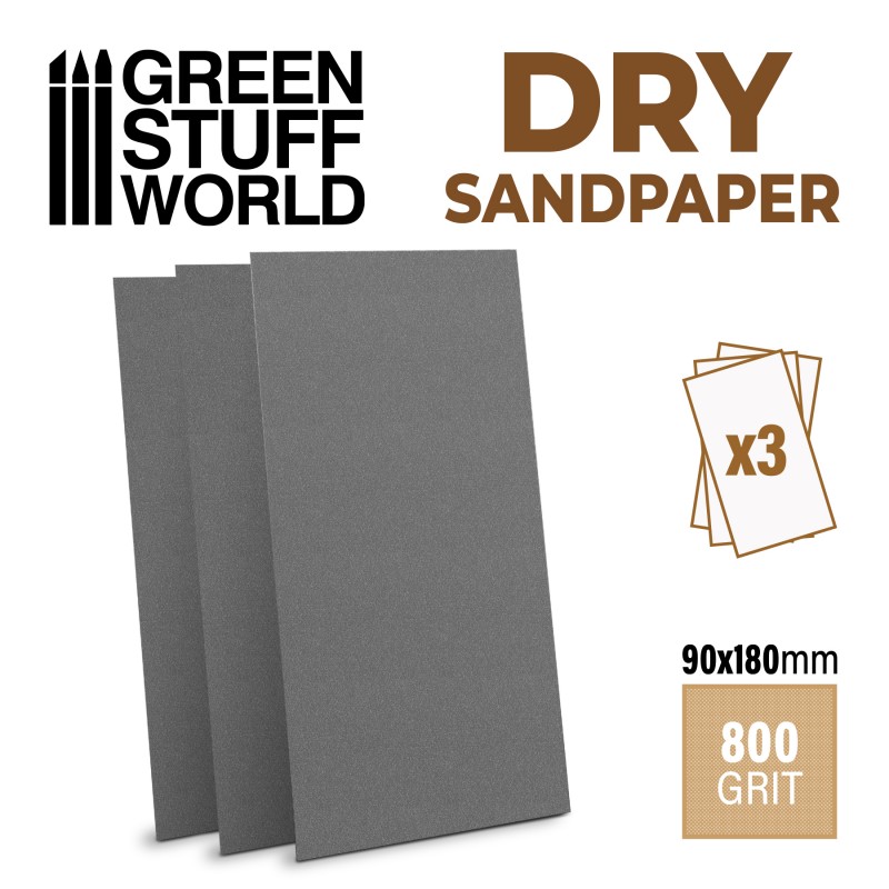 SandPaper 180x90mm - DRY 800 grit | MN modelář