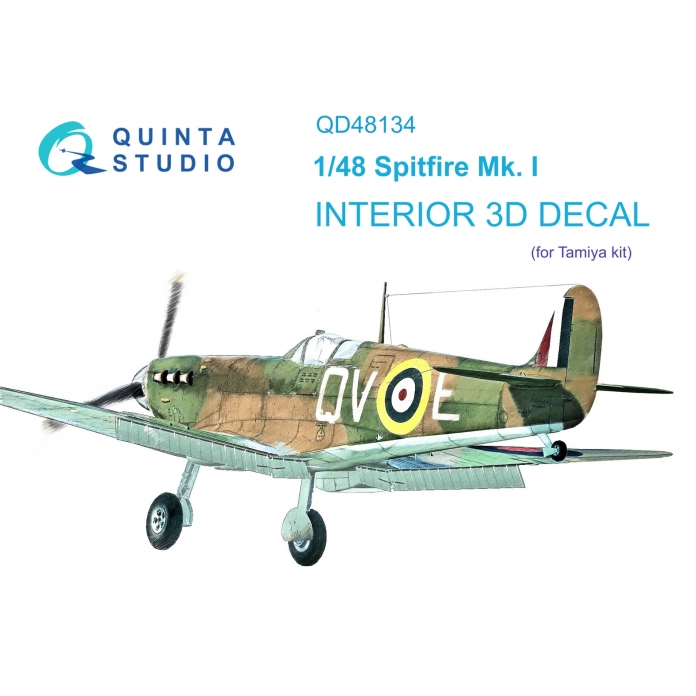 1:48 Spitfire Mk.I 3D-Printed & coloured Interior on decal paper ...