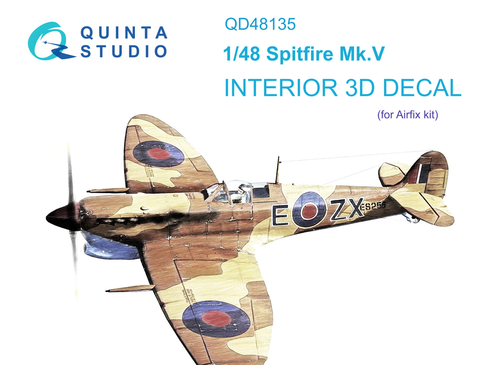 1:48 Spitfire Mk.V 3D-Printed & coloured Interior on decal paper ...