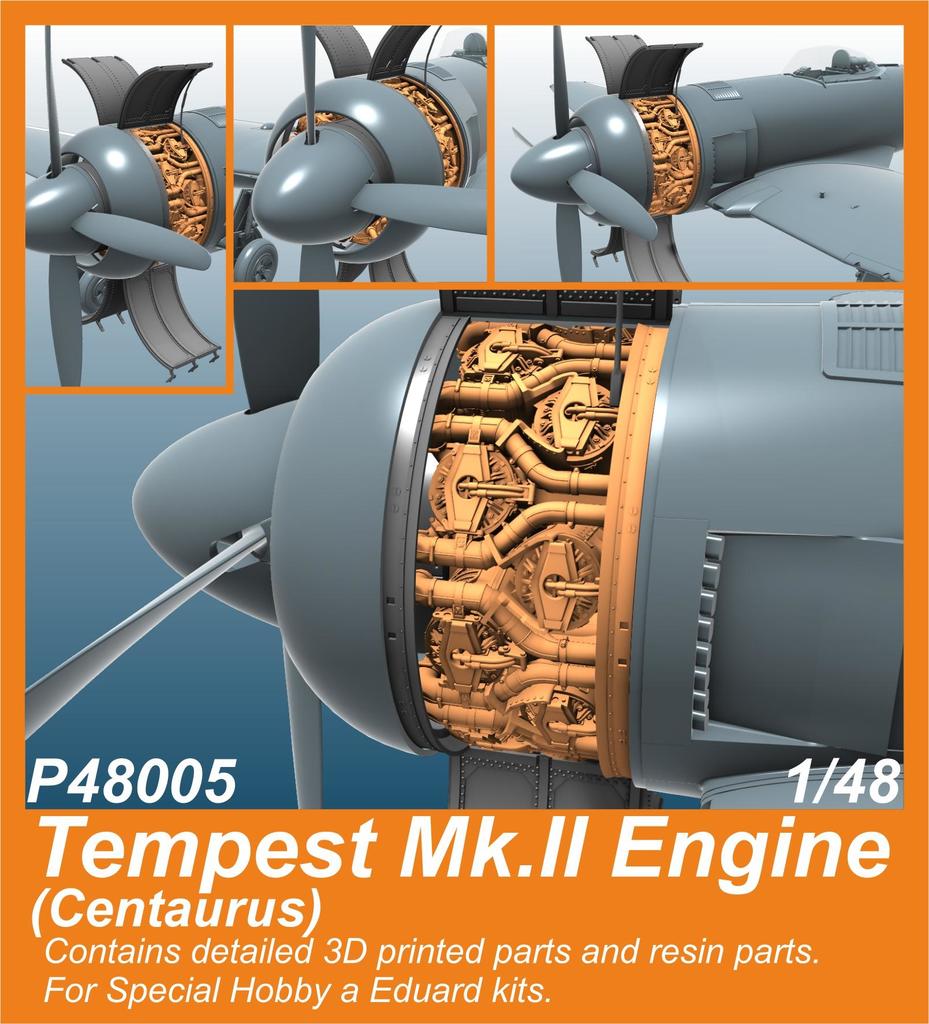 1:48 Tempest Mk.II Engine (Centaurus) for SH and Eduard kits | MN modelář