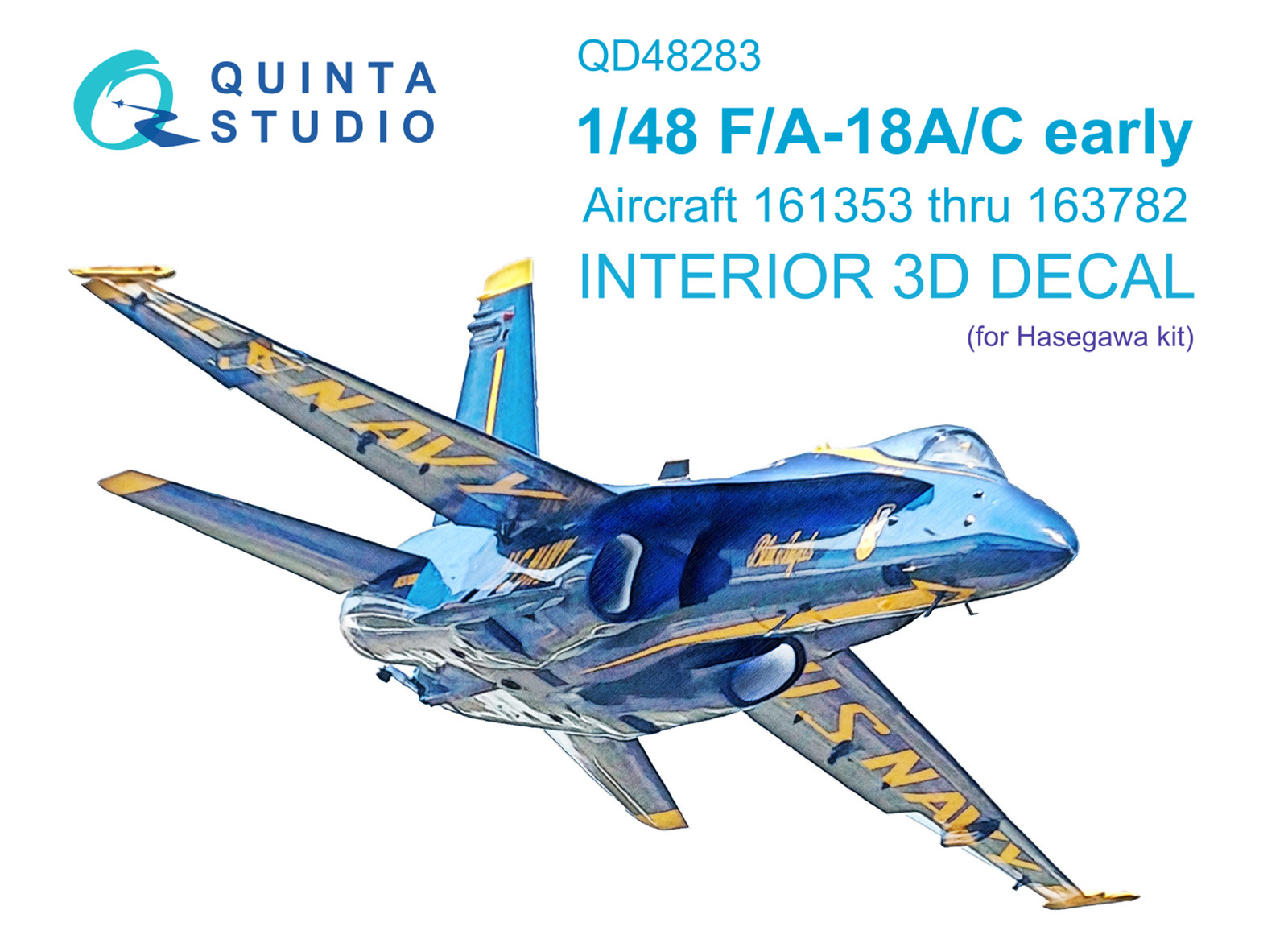 1:48 F/A-18A / C early 3D-Printed & coloured Interior on decal paper (Hasegawa) | MN modelář