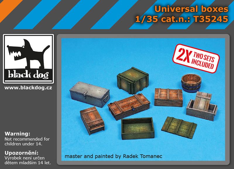 1:35 Universal boxes WWII accessories set | MN modelář