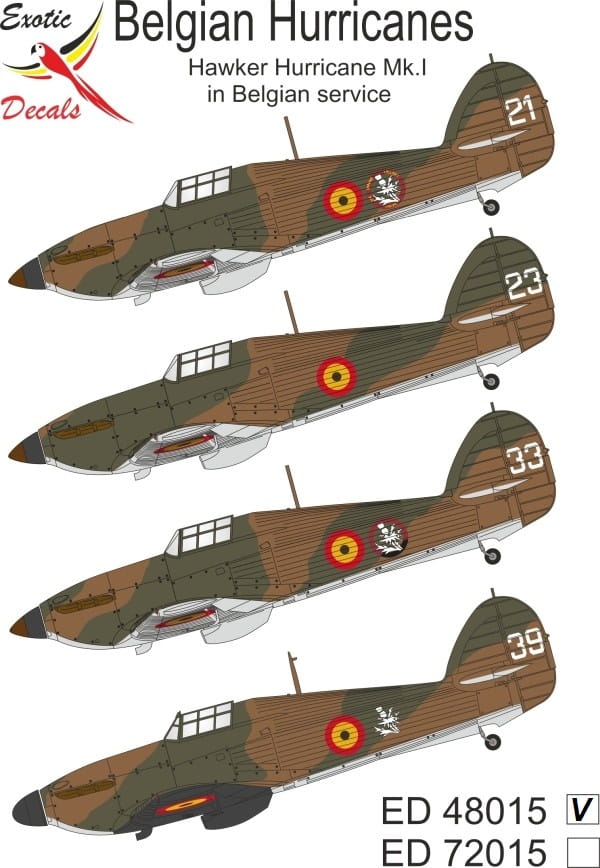 1:48 Belgian Hurricanes - Hawker Hurricane Mk.I in Belgian service | MN ...