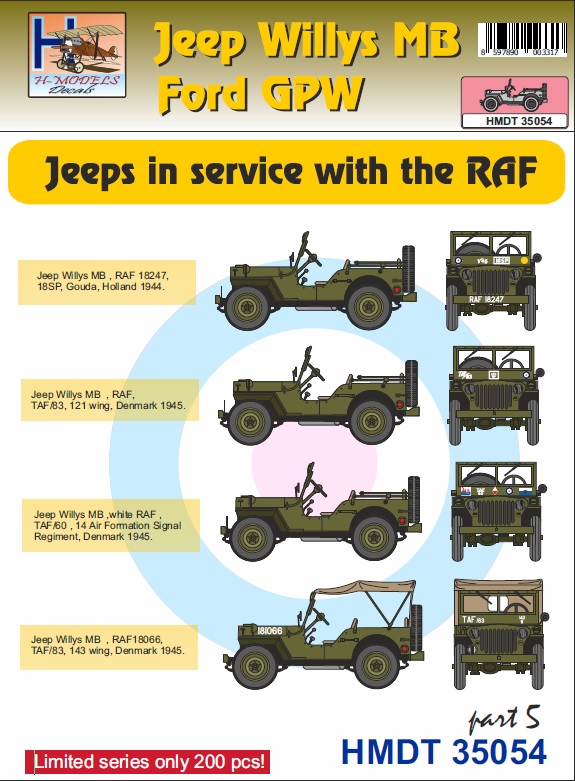 1:35 Jeep Willys MB Ford GPW - Jeeps in service with the RAF | MN modelář