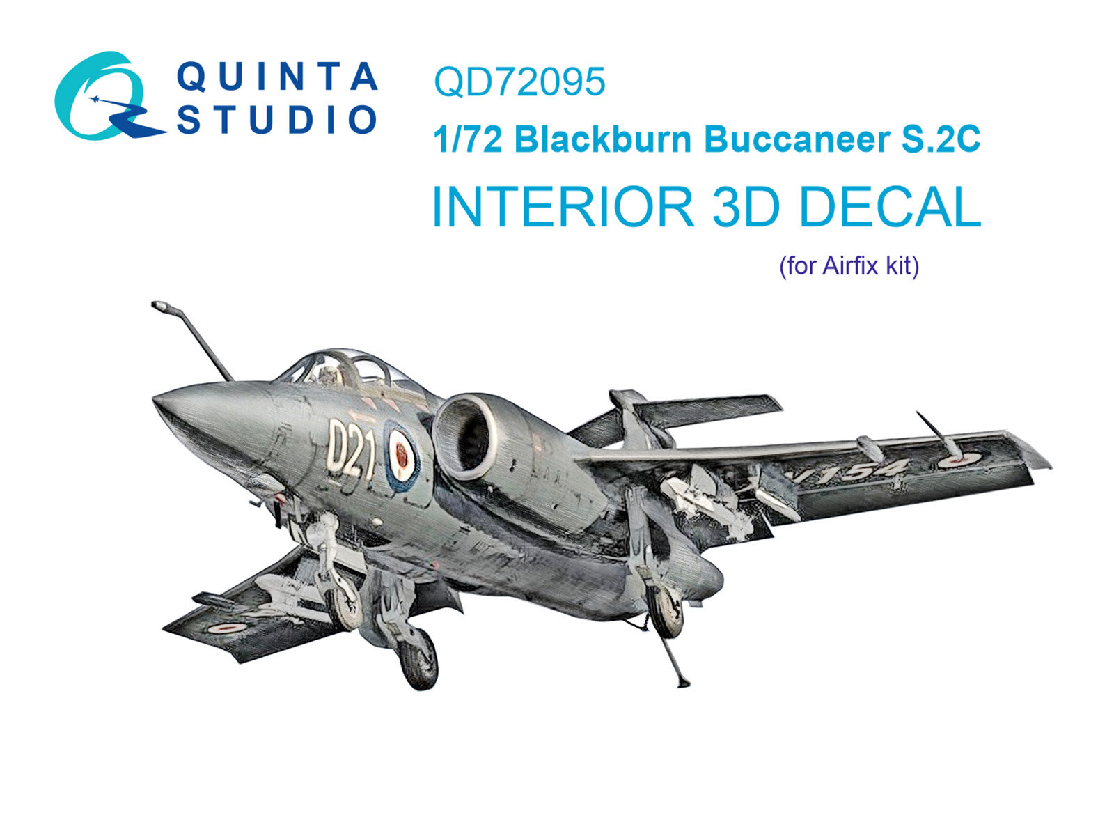 1:72 Blackburn Buccaneer S.2C 3D-Printed & coloured Interior on decal ...