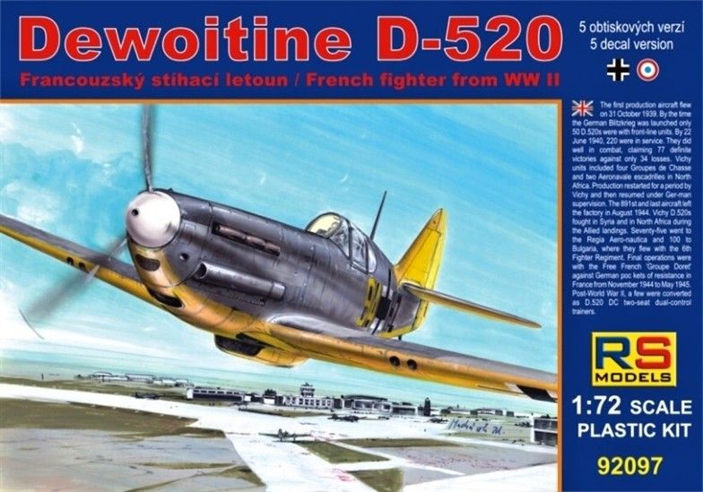 1:72 Dewoitine D-520 Luftwaffe | MN modelář
