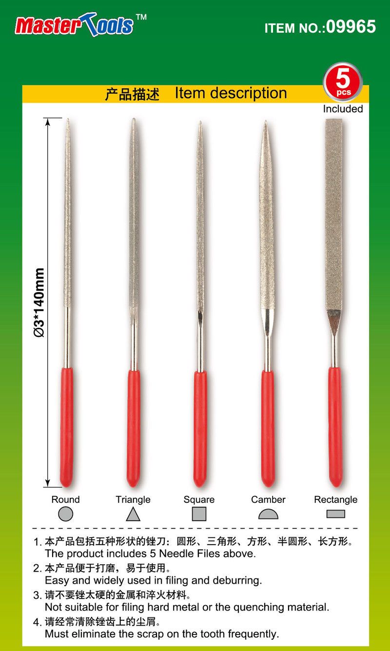 Assorted Diamond Files Set (Grit Size:150#)-?3*140m | MN modelář