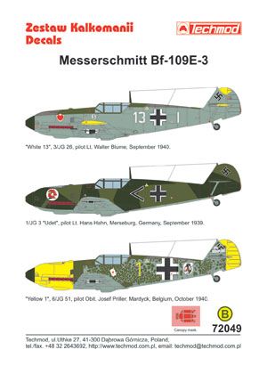 1:72 Messerschmitt Bf 109E-3 | MN modelář