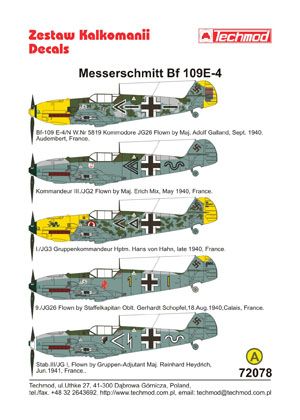 1:72 Messerschmitt Bf 109E-4 | MN modelář
