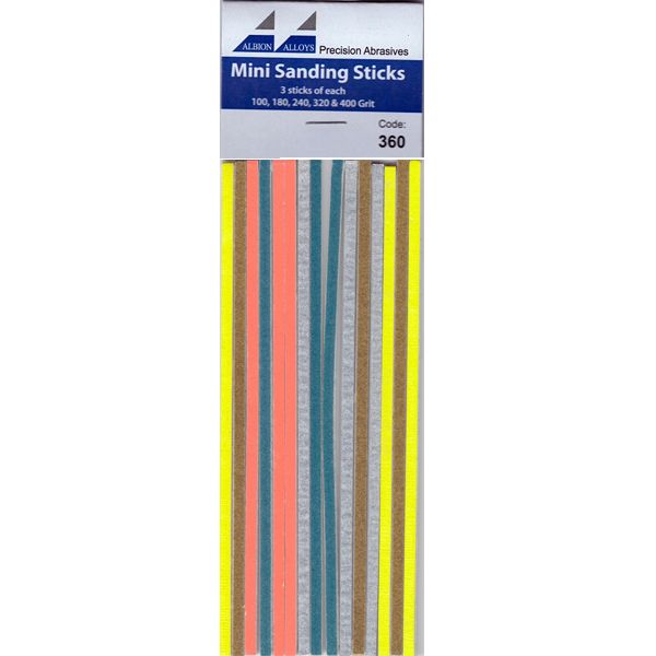15pk Mini Sanding Sticks | MN modelář