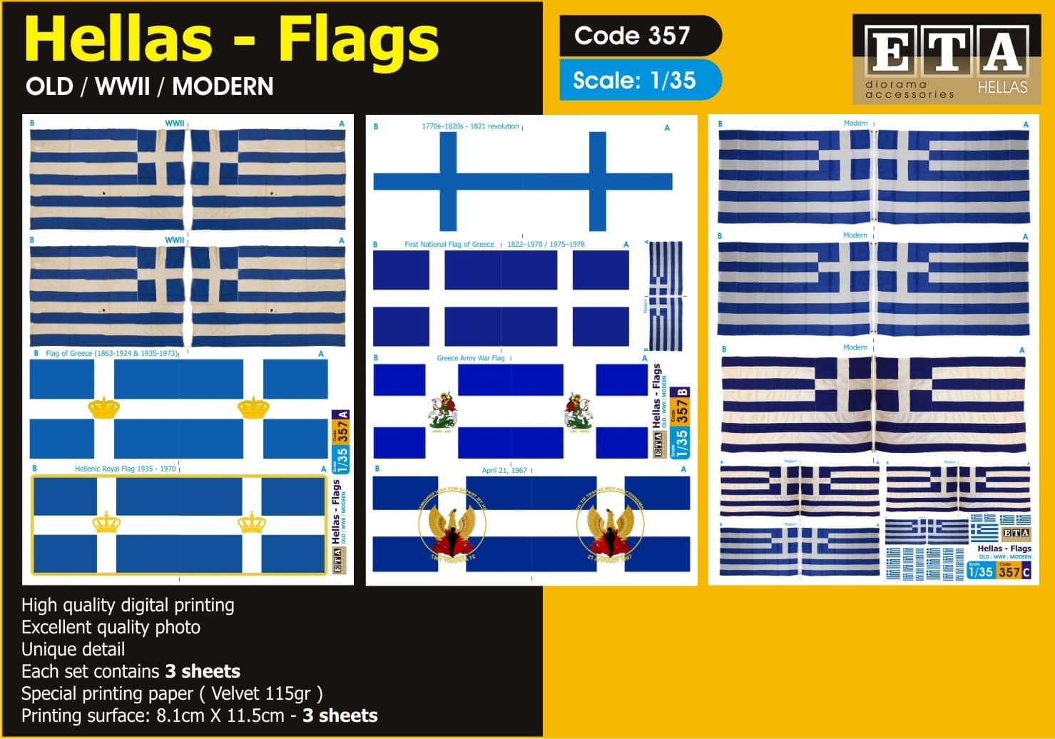 1:35 HELLAS ( Greece ) - Flags | MN modelář