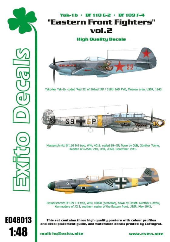 1:48 Eastern Front Fighters vol.2 - Yak 1b - Bf 110 - Bf 109 | MN modelář