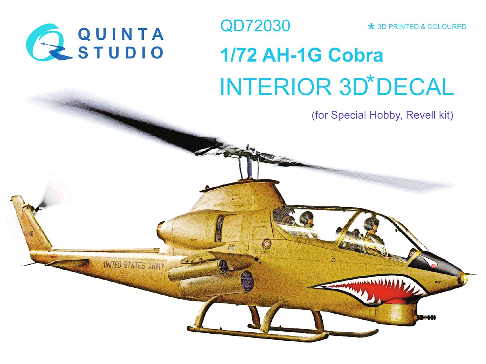 1:72 Bell AH-1G Cobra 3D-Printed & coloured Interior on decal paper ...
