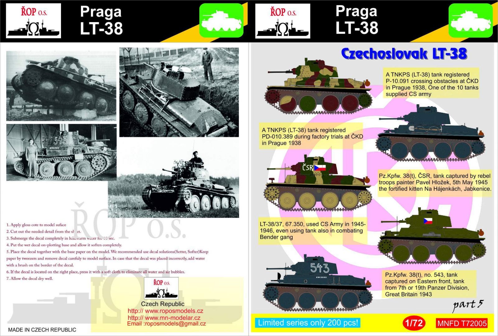 1:72 Praga LT-38 - Czechoslovak LT-38 | MN modelář