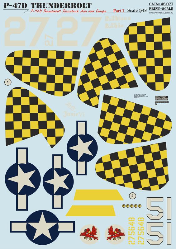 1:48 P-47D Thunderbolt Part 1 (wet decals) | MN modelář