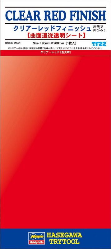 CLEAR RED FINISH 1 SHEET (90 X 200MM) | MN modelář
