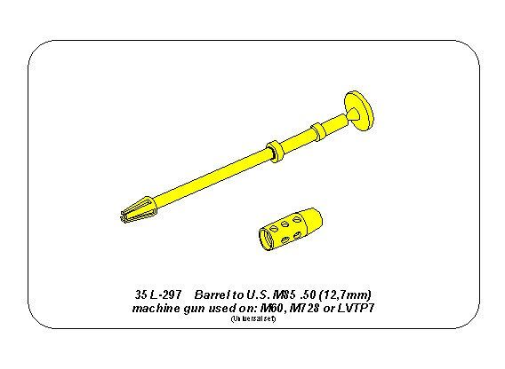 1:35 Barrel to U.S. M85 cal .50 heavy machine gun used on M60, M728 ...