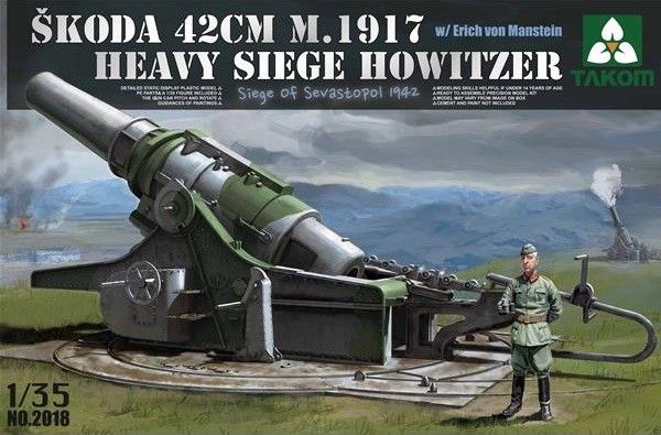 1:35 Škoda 42cm M.1917 Heavy Siege Howitzer with Erich von Manstein ...