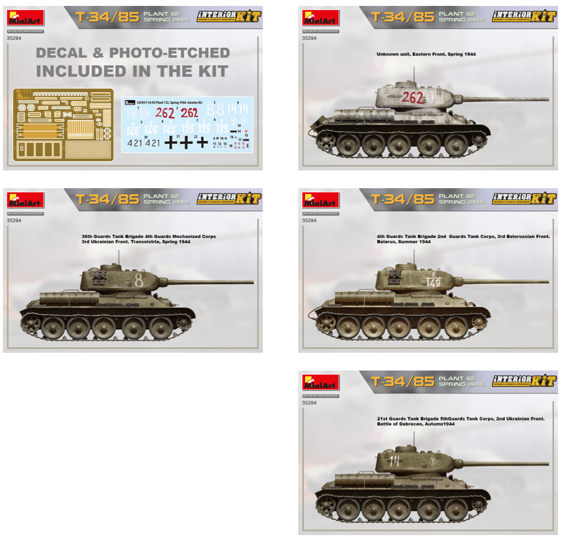 1:35 T-34/85 PLANT 112. SPRING 1944. INTERIOR KIT | MN modelář