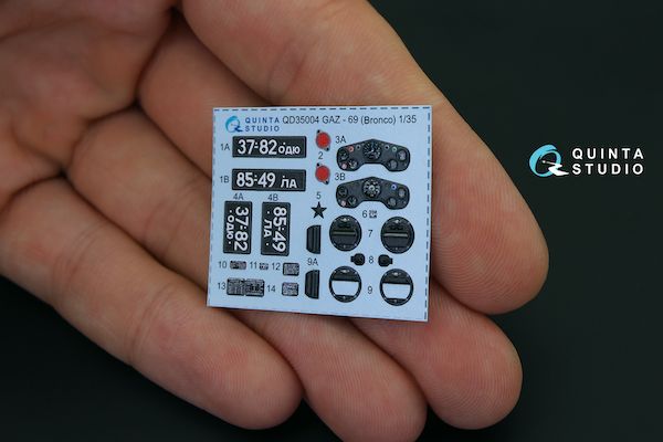 1:35 GAZ 69 Family 3D-Printed & coloured Interior on decal paper | MN ...