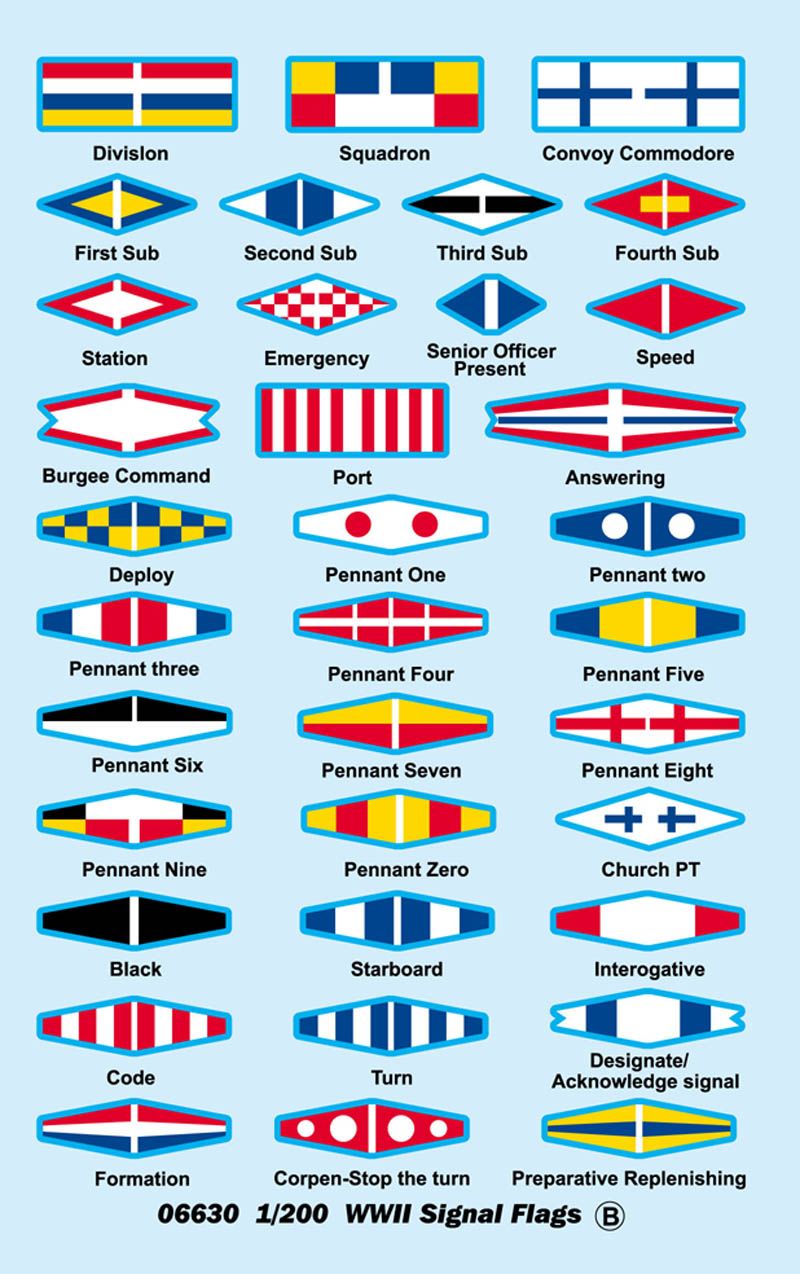 1:200 WWII Signal Flags Bismarck | MN modelář