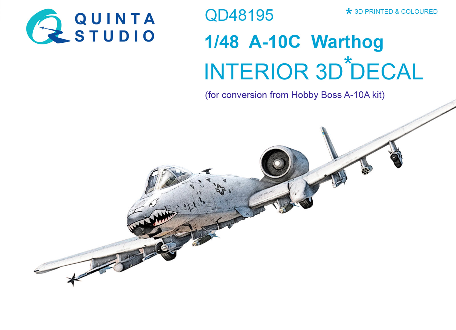 1:48 A-10C 3D-Printed & coloured Interior on decal paper (for ...