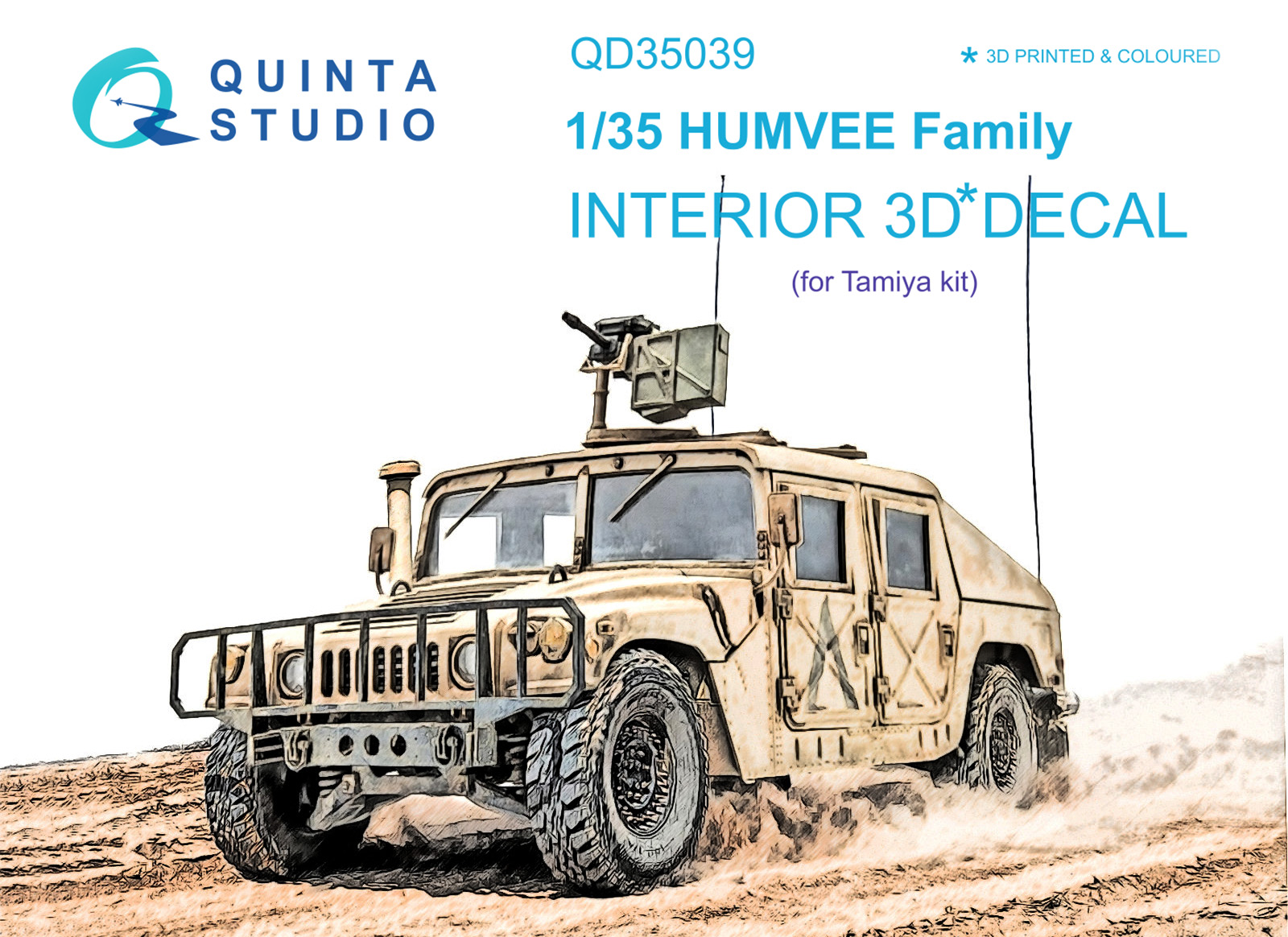 1:35 HUMVEE Family 3D-Printed & coloured Interior on decal paper ...