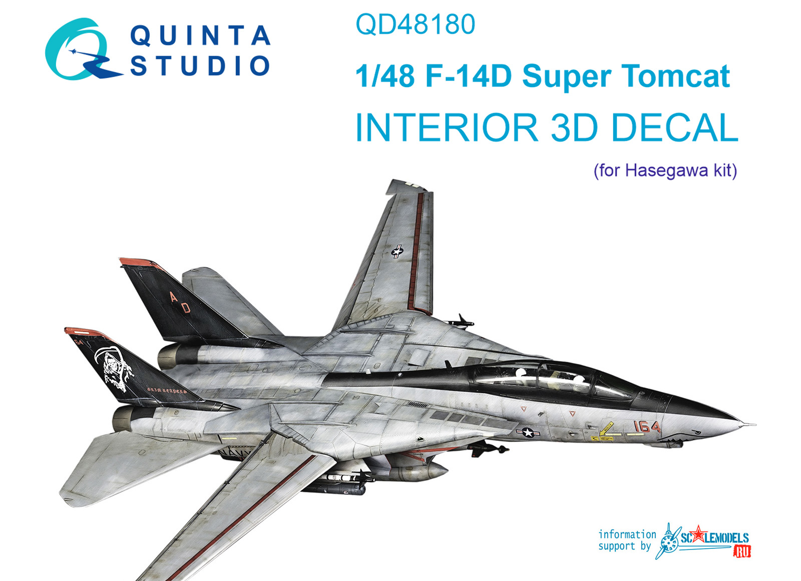 1:48 F-14D 3D-Printed & coloured Interior on decal paper (Hasegawa | MN ...
